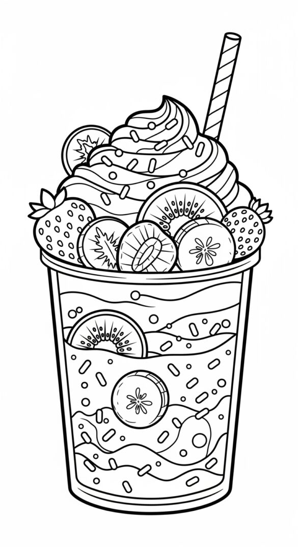 Smoothie Coloring Pages – colorprintbooks.com