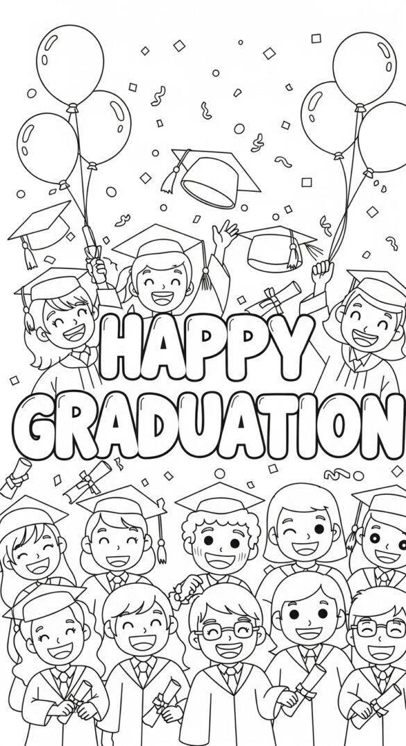 Graduation Coloring Pages – colorprintbooks.com