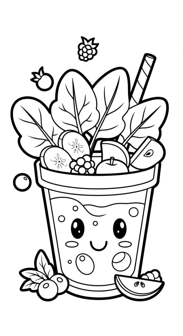 Smoothie Coloring Pages – colorprintbooks.com