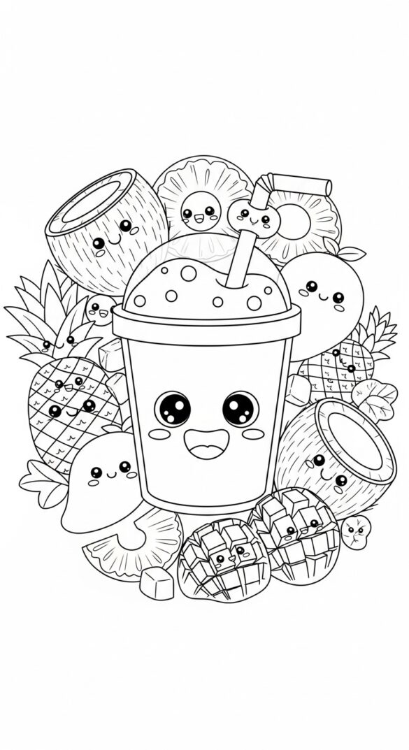 Smoothie Coloring Pages – colorprintbooks.com