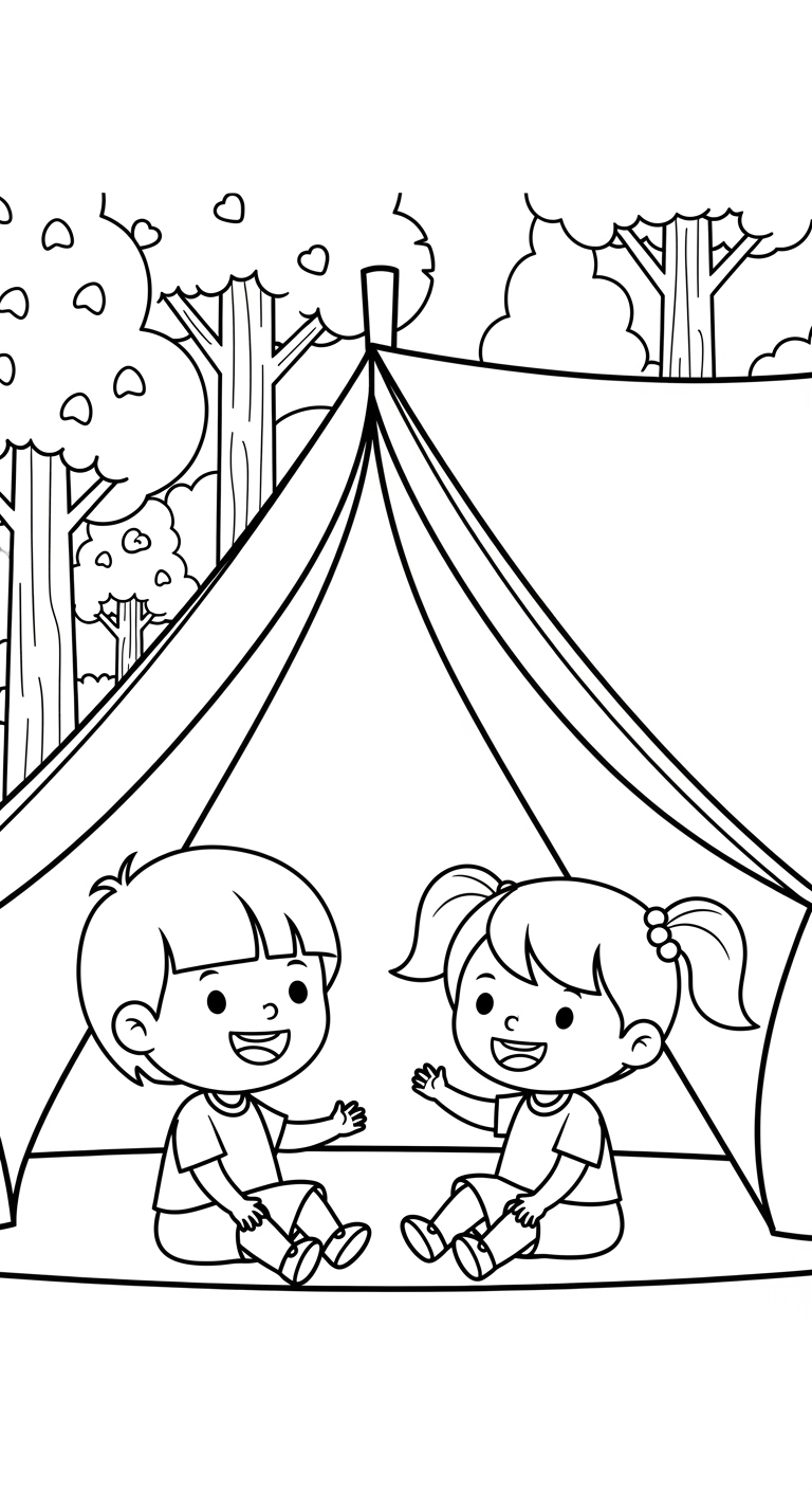 Summer Camp Coloring Pages – colorprintbooks.com